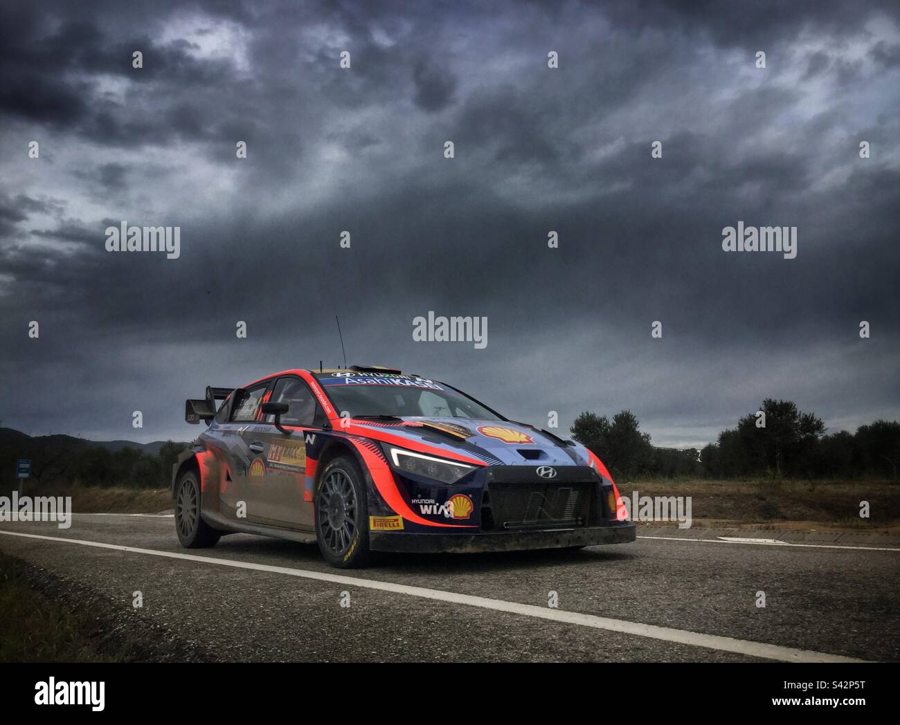 Road section following special stage “La Fatarella” of the WRC World ...