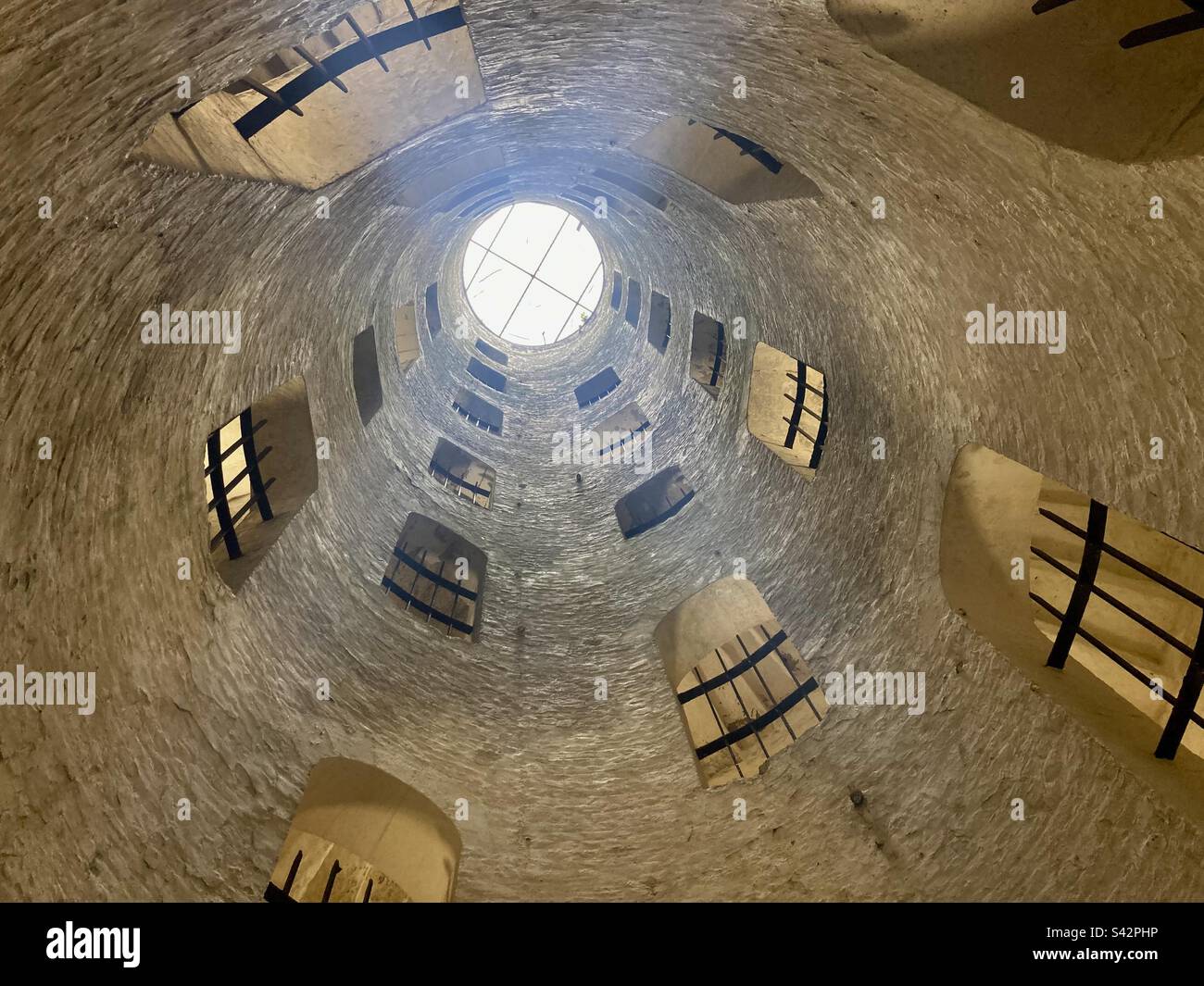 The grand shaft - triple helix staircase completed in 1809 in Dover ...