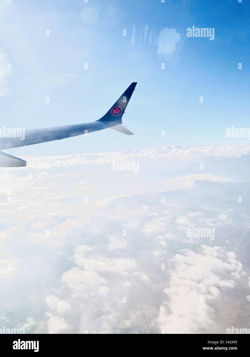 Leaving Mexico City on an Air Canada flight Stock Photo - Alamy