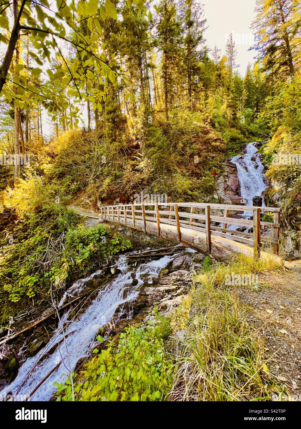 Bridge over waterfall hi-res stock photography and images - Alamy