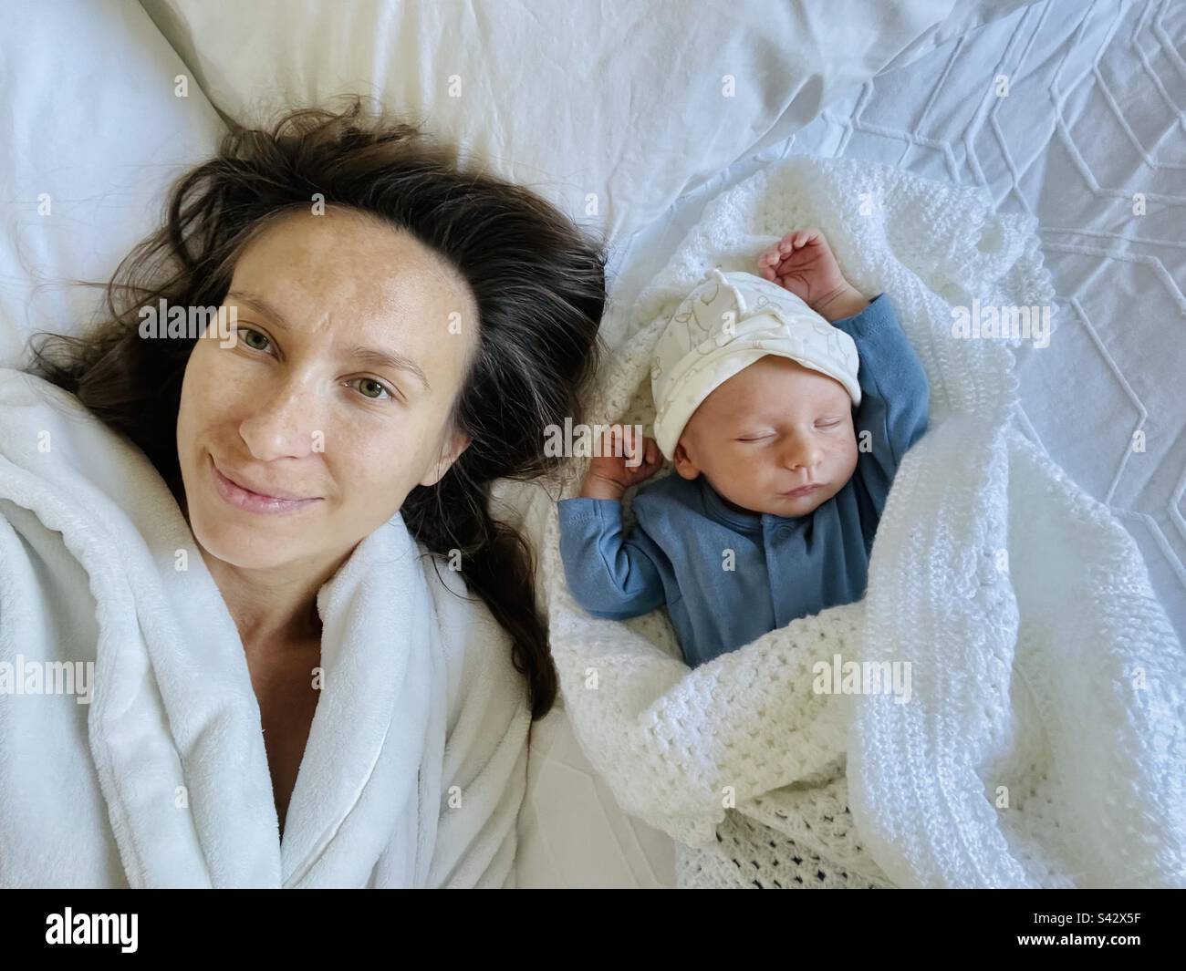 Newborn baby boy Stock Photo - Alamy