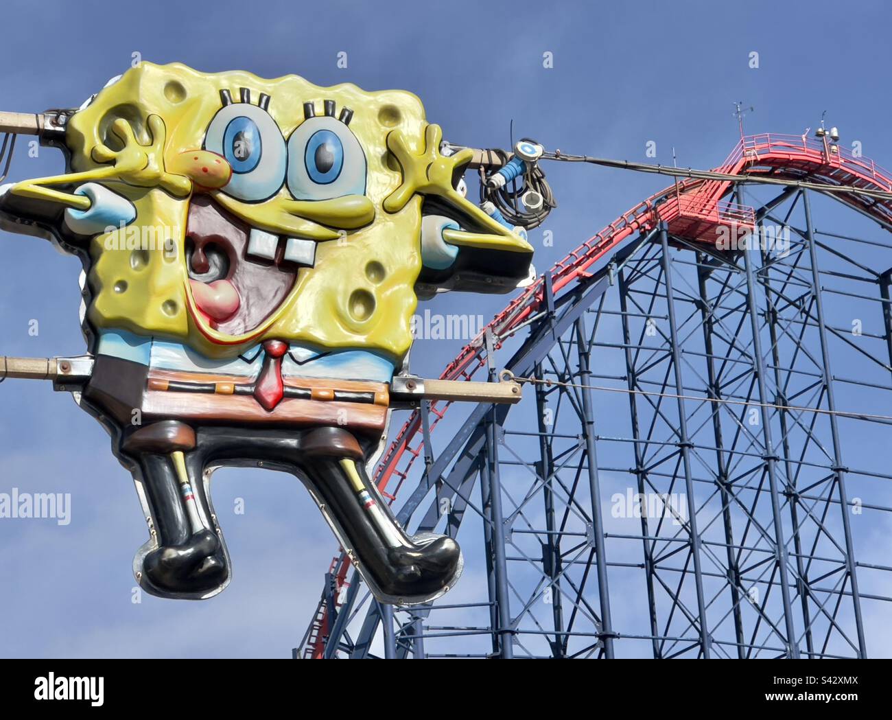 Cartoon Roller Coaster Going Up