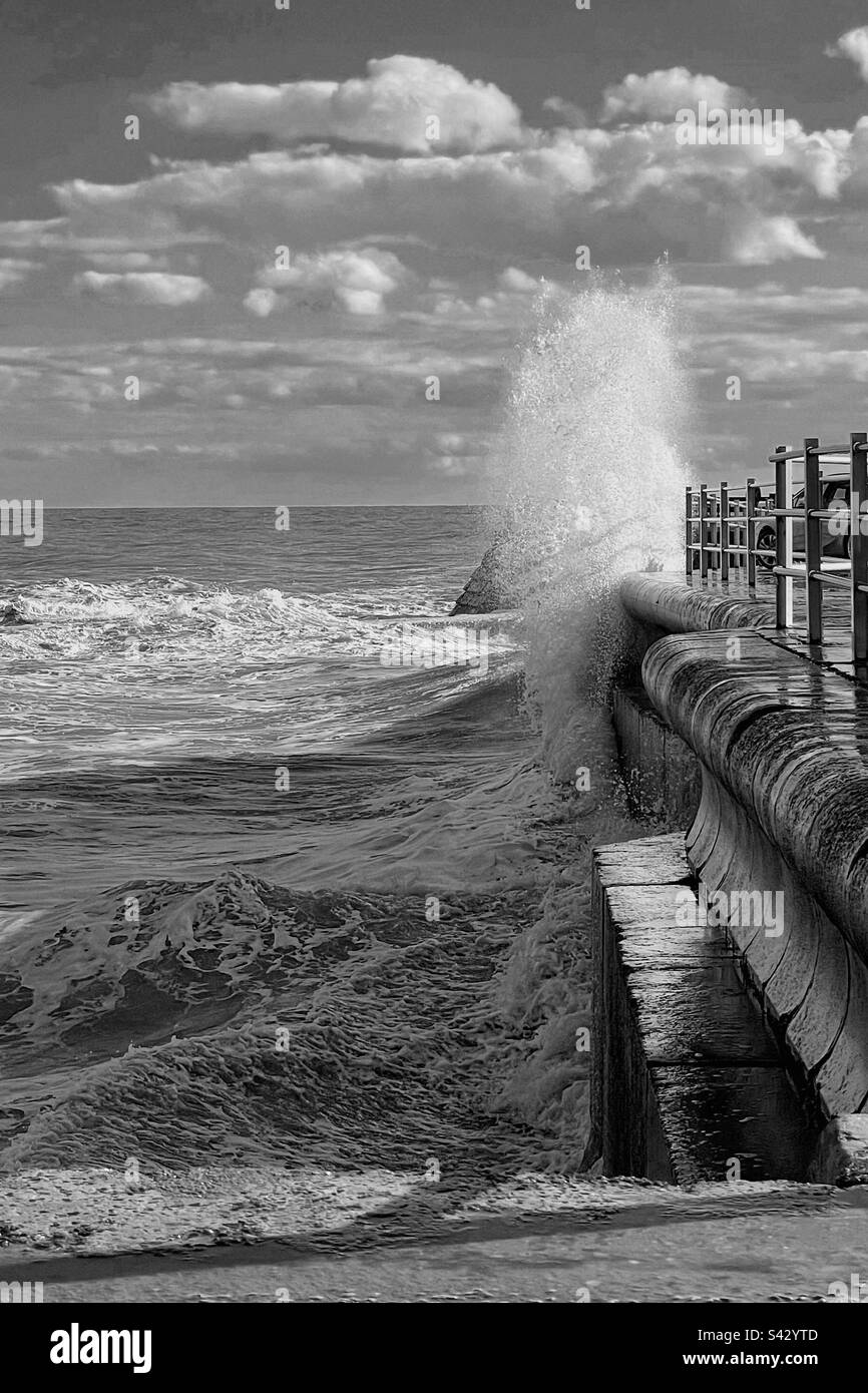 Rough sea seas Black and White Stock Photos & Images - Alamy