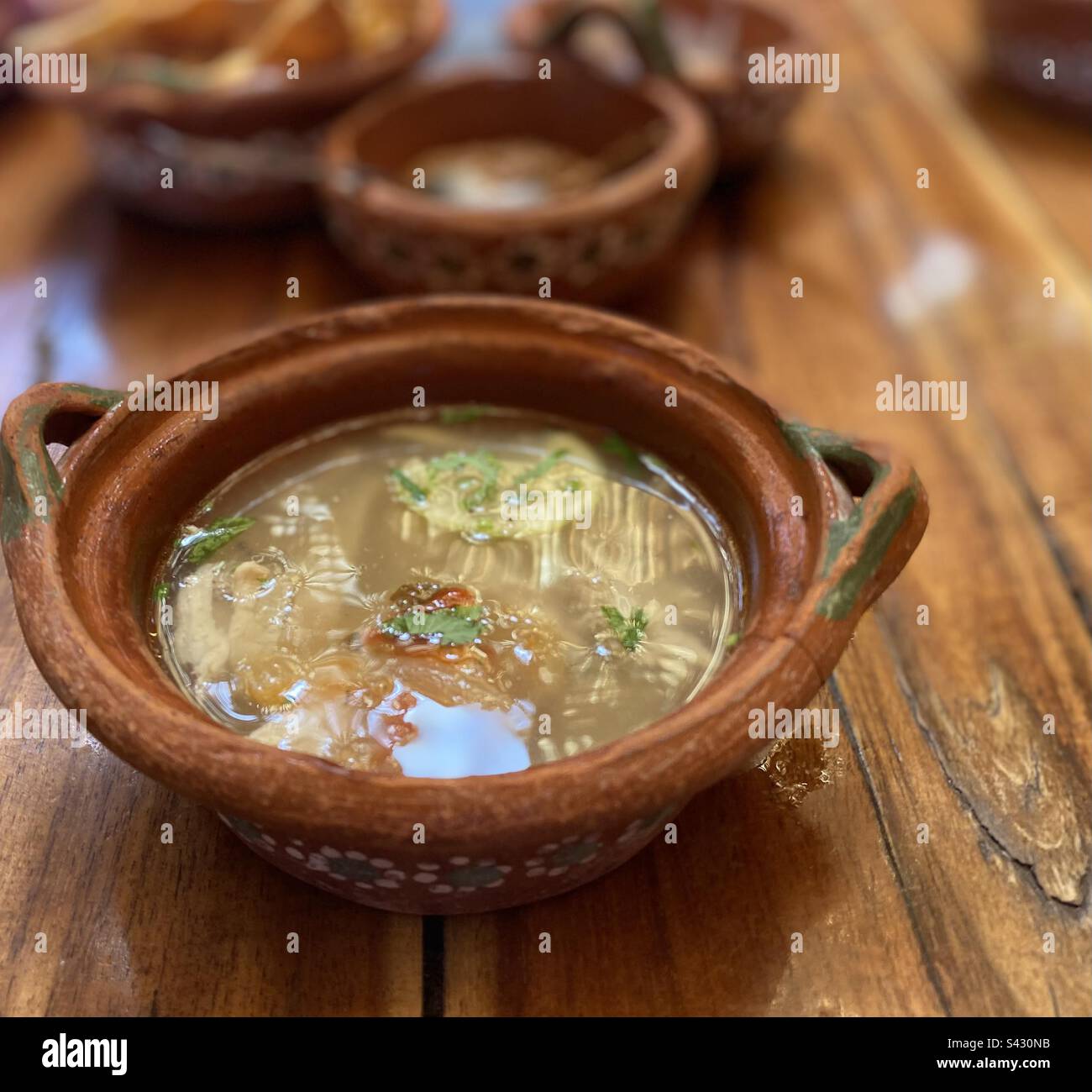 Lime Soup served in LosMorelos Mexico Stock Photo - Alamy