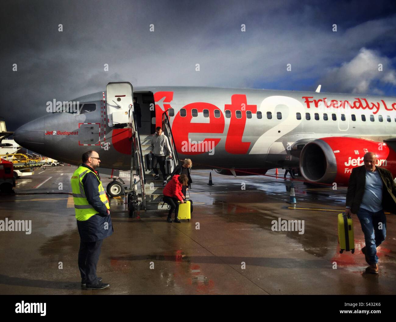 Jet2 plane at Leeds Bradford Airport, Yorkshire, England Stock Photo ...