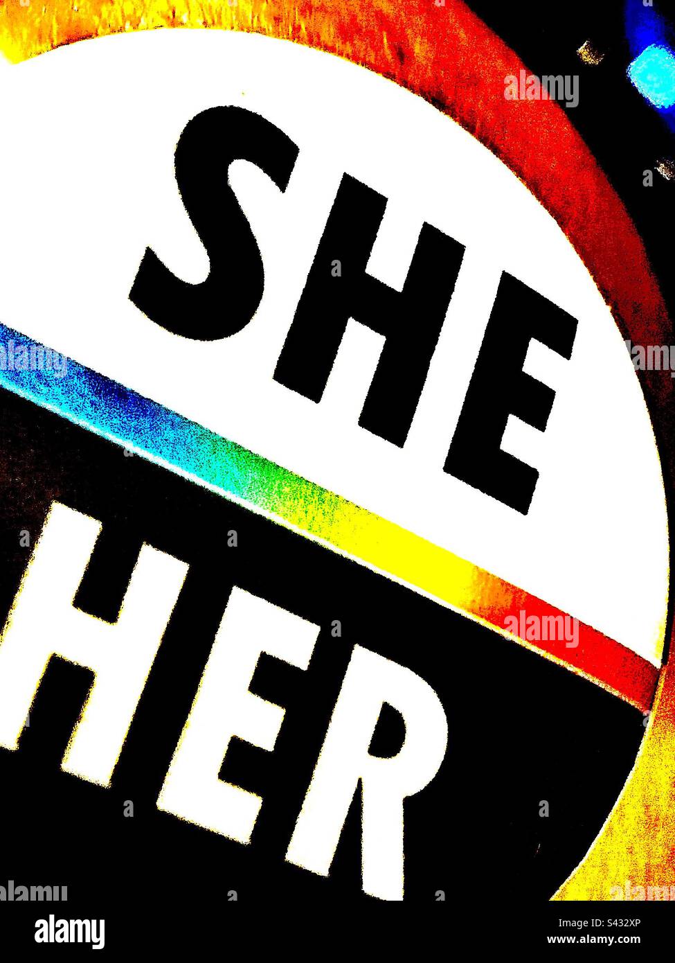 She Her Pronouns Stock Photo - Alamy