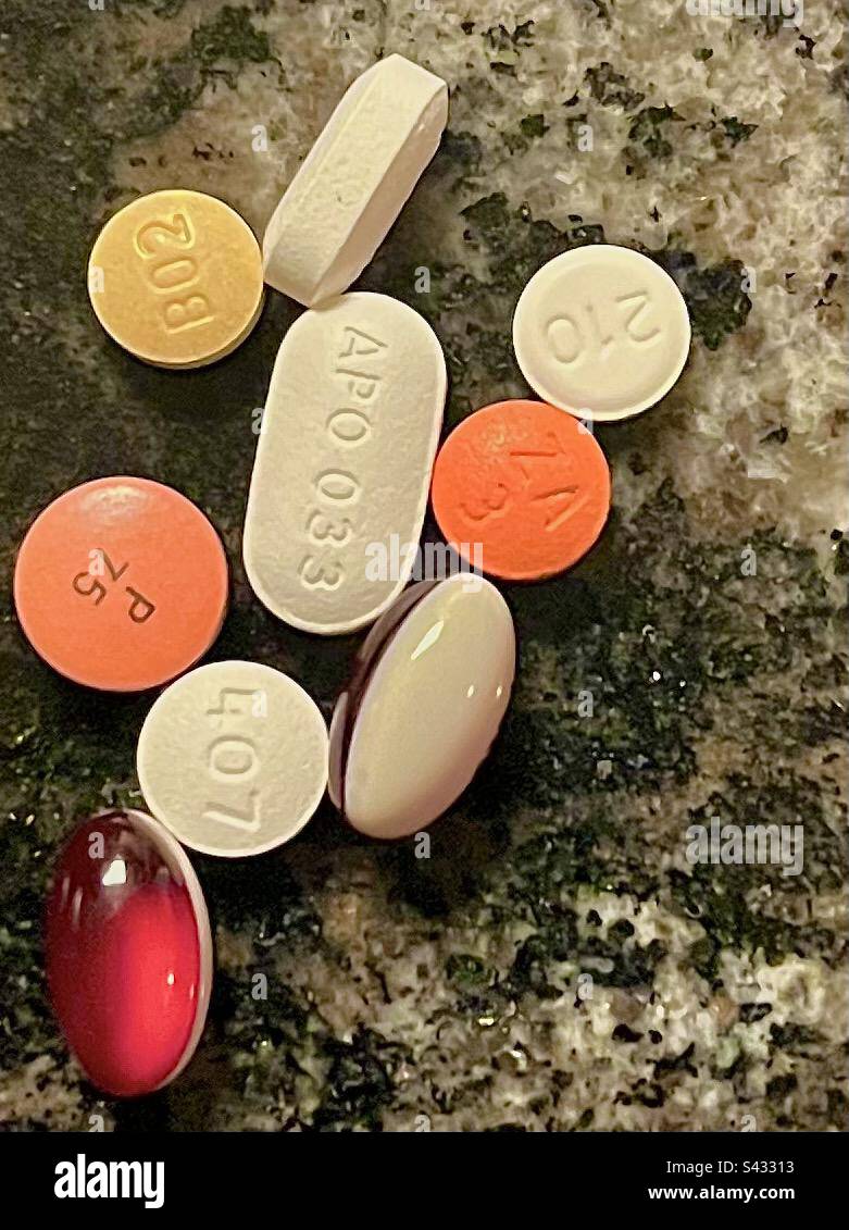 Take Your Pills. Daily Medications. Variety of 9 pharmaceutical ...