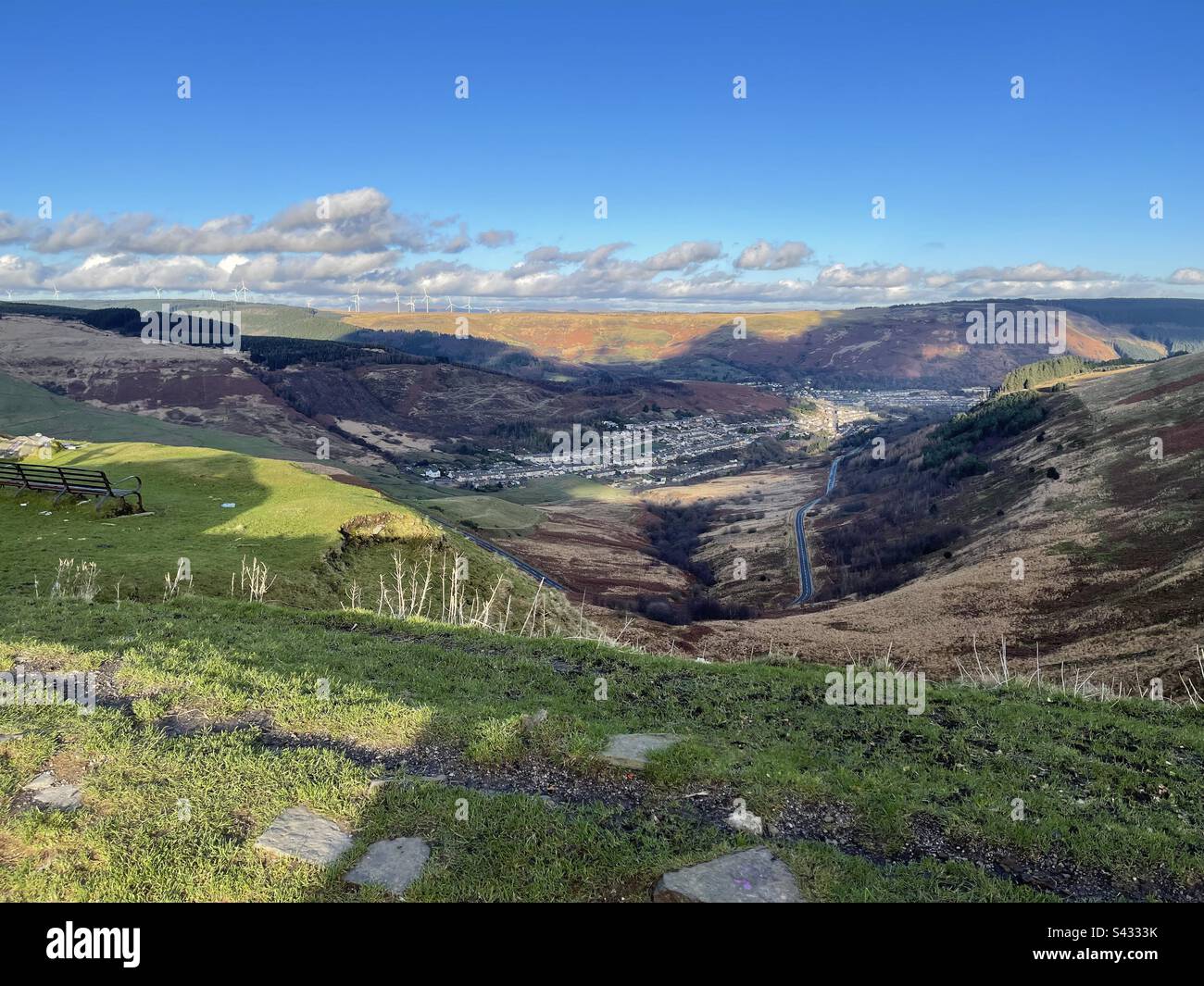 Rhondda valley from the bwlch hi-res stock photography and images - Alamy