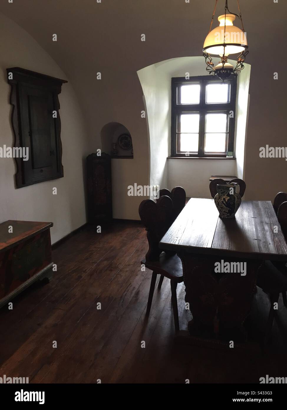 Dracula’s Castle interior. Bran Castle, Transylvania, Carpathian ...