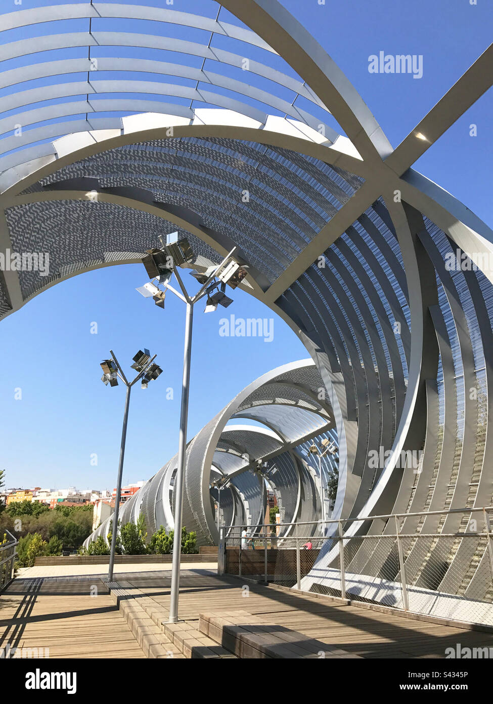 Bridge by Perrault. Madrid Rio Park, Madrid, Spain Stock Photo - Alamy