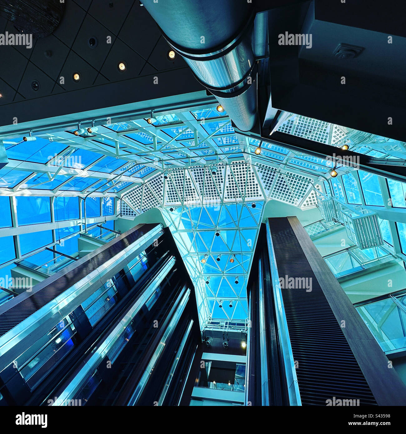 Looking up in the atrium of the Celebrity Silhouette during a Western ...