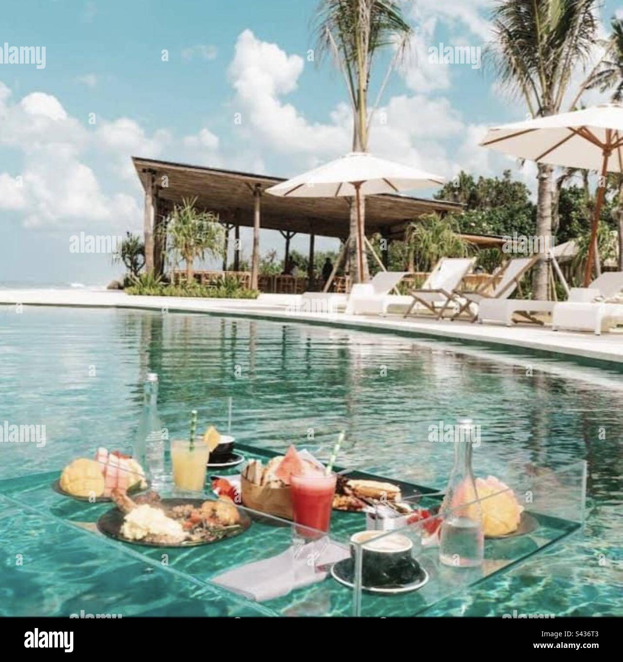 Pool breakfast hi-res stock photography and images - Alamy