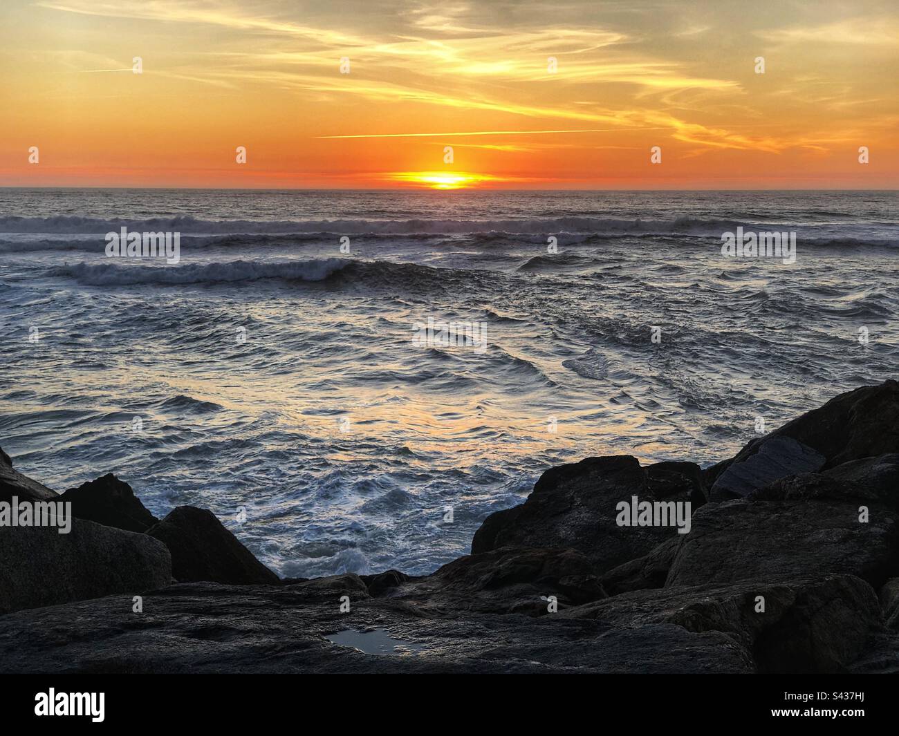 Portugal atlantic ocean sunset in hi-res stock photography and images ...