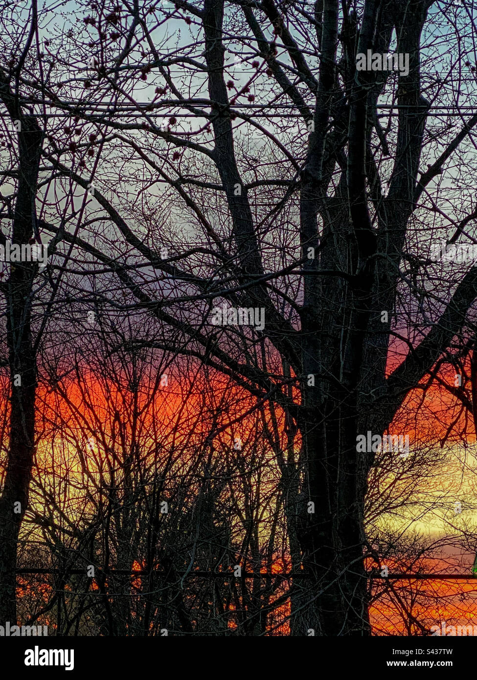Dramatic sunset from my backyard Stock Photo - Alamy