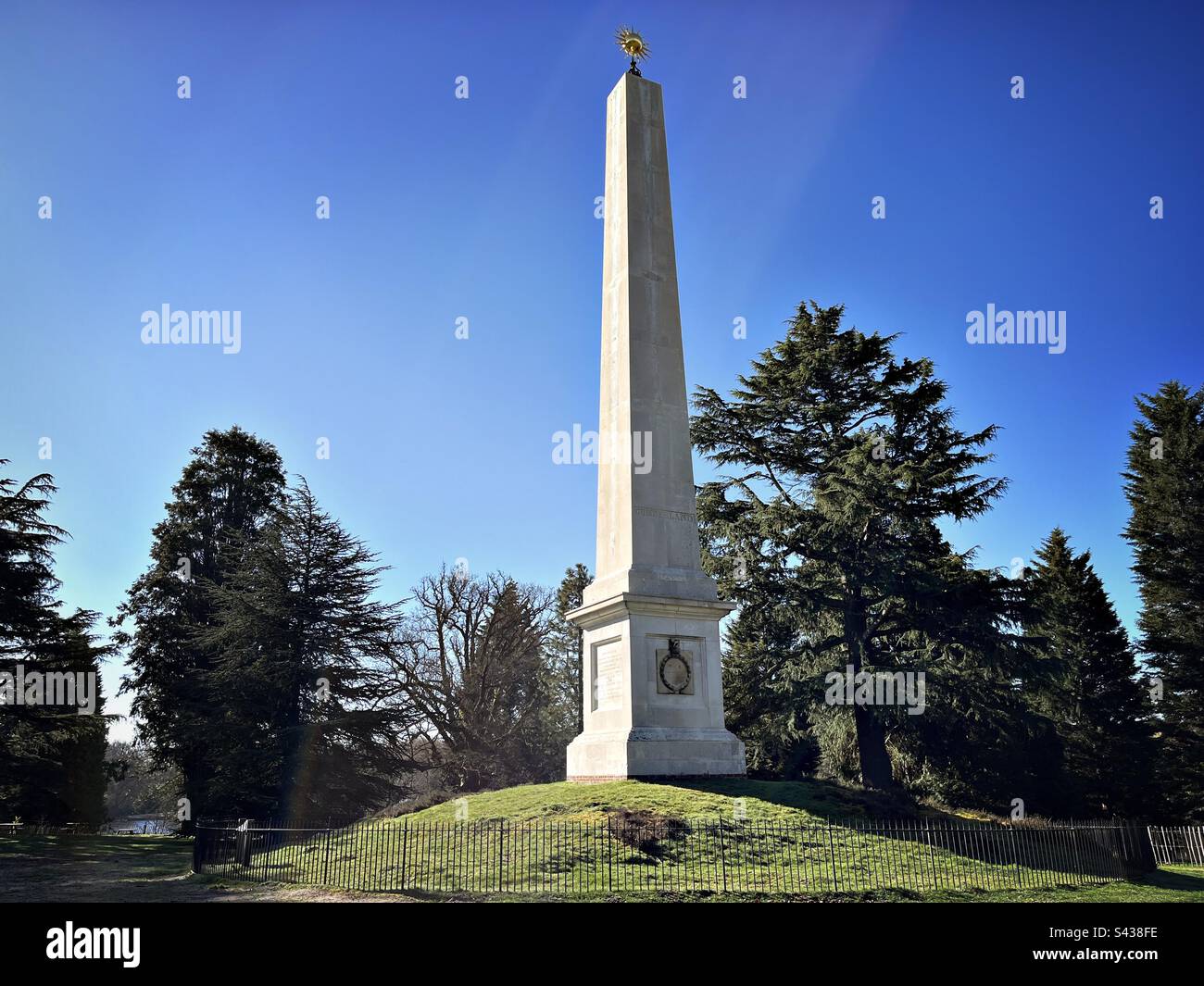 The Cumberland Obelisk, constructed around 1750, topped by a copper sun ...