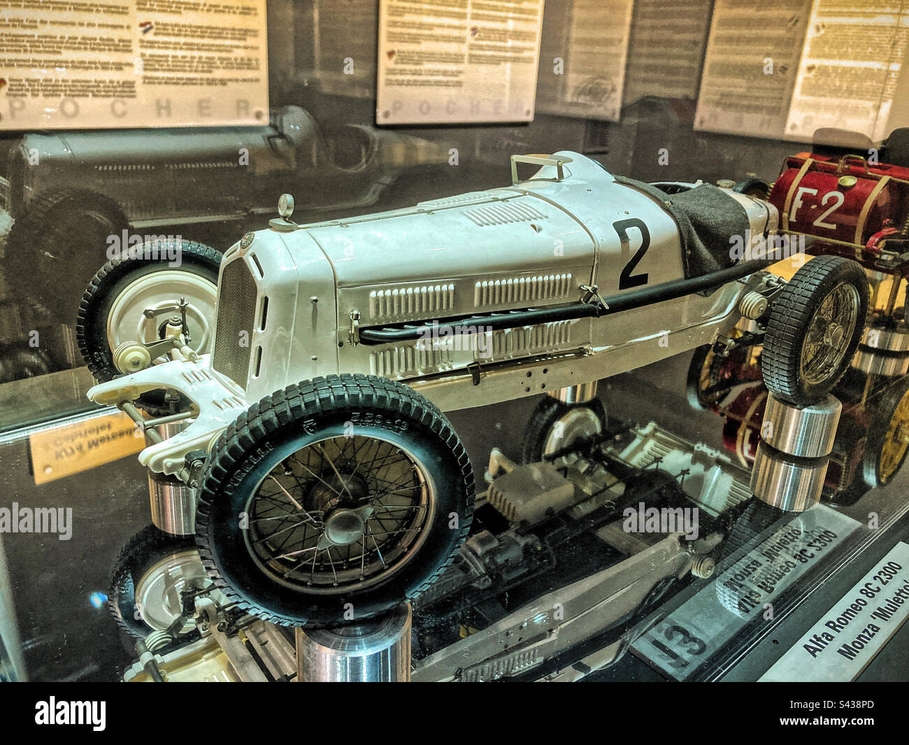 View of a large scale model of a white, Alfa Romeo 8C Stock Photo - Alamy