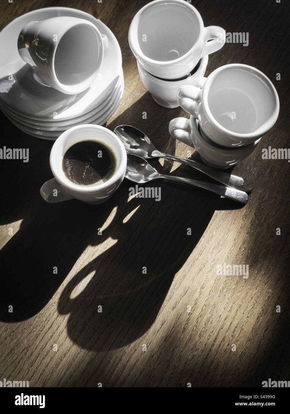 Coffee and shadows Stock Photo - Alamy