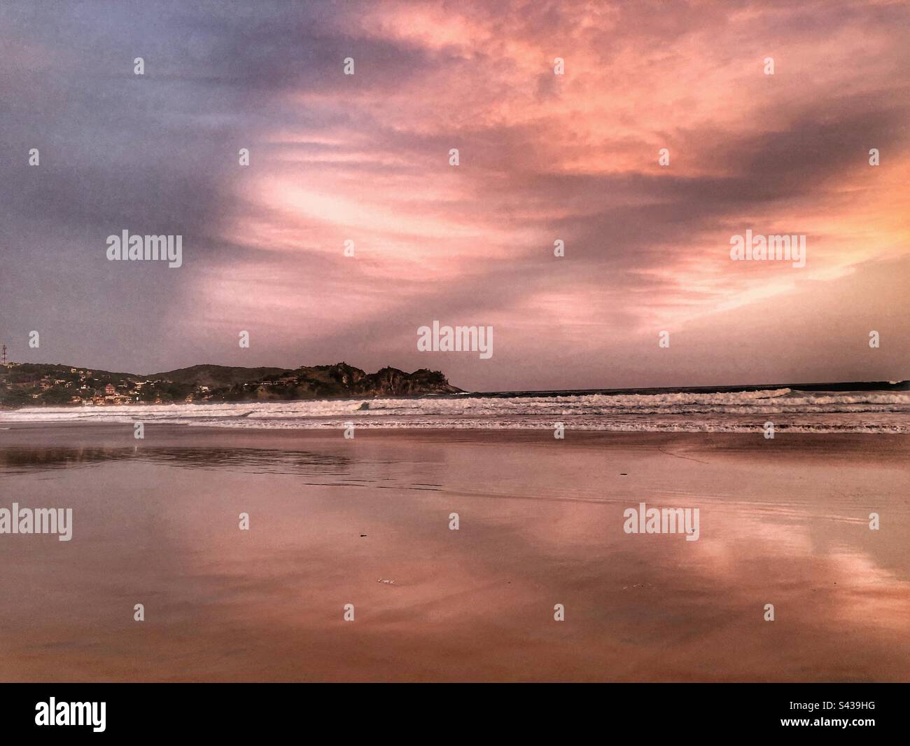 Heavenly sunset sky over the sea Stock Photo - Alamy