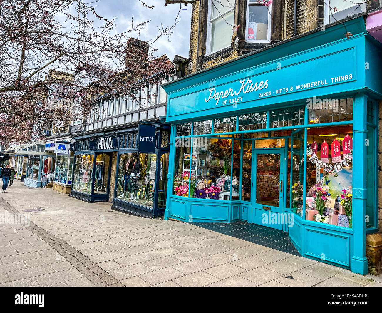 Shops in Ilkley North Yorkshire Stock Photo - Alamy