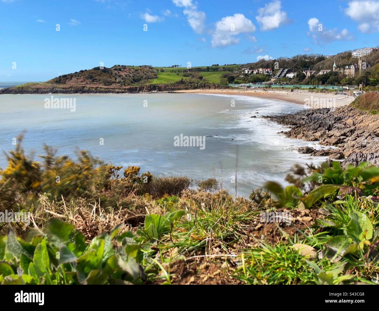 Langland Bay, Swansea, Gower, Wales, April Stock Photo - Alamy