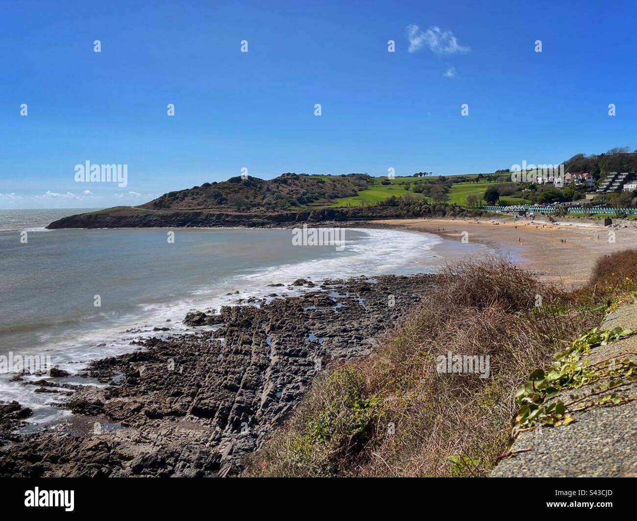 Langland Bay, Swansea, Gower, April Stock Photo - Alamy