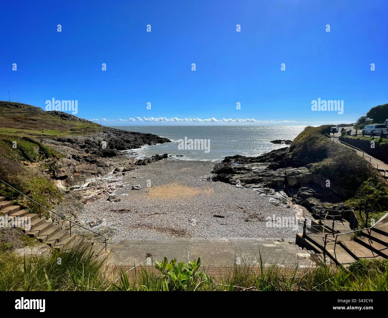 Limeslade Bay, Swansea, Gower, South West Wales, ebbing tide Stock ...