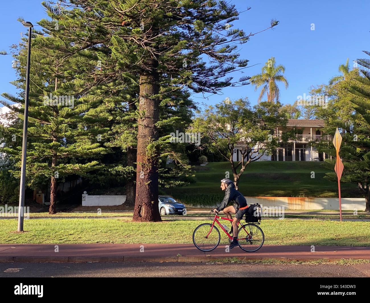 Man rides bikes in Perth Australia Stock Photo - Alamy