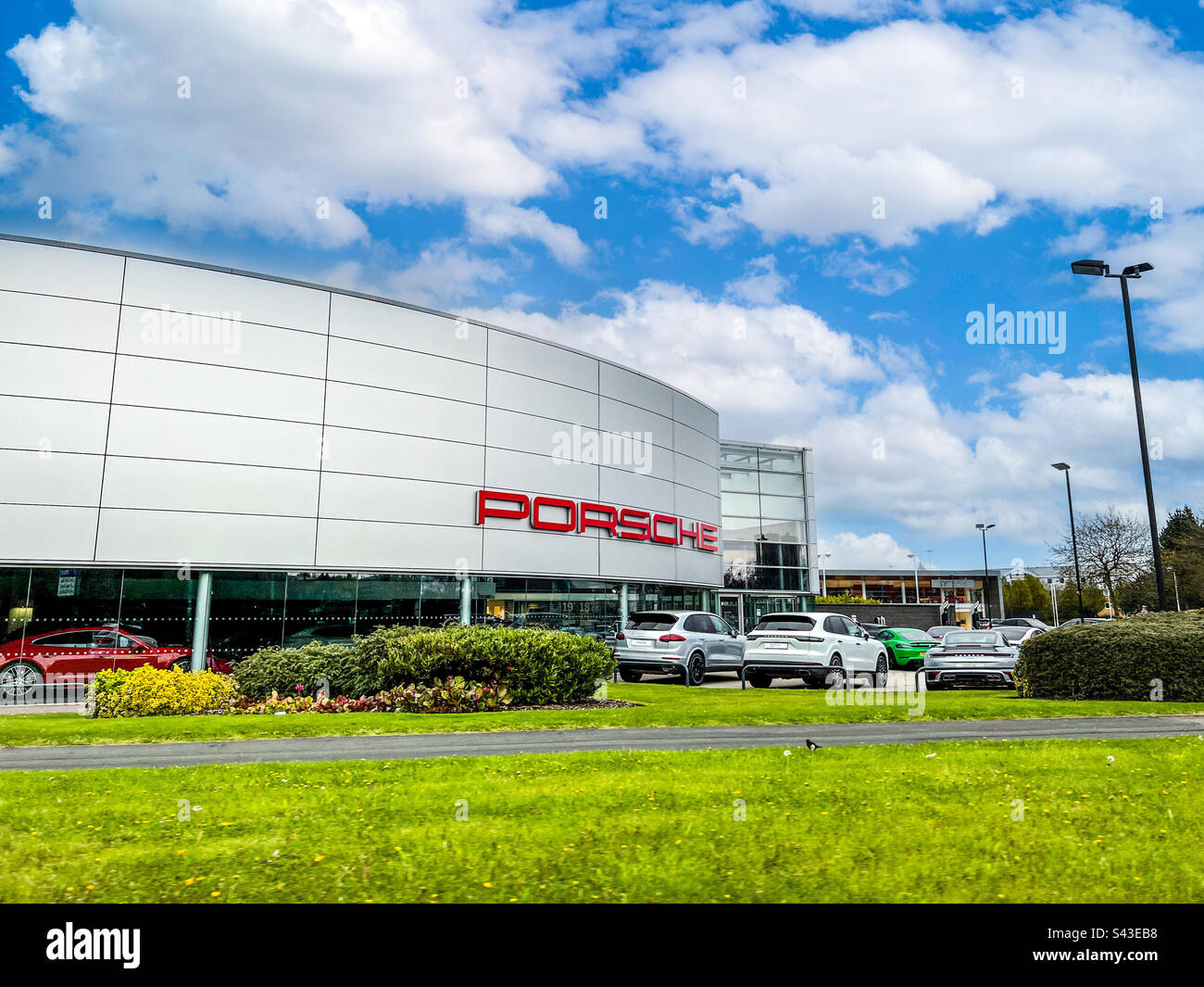 Porsche centre dealership in Leeds Stock Photo - Alamy