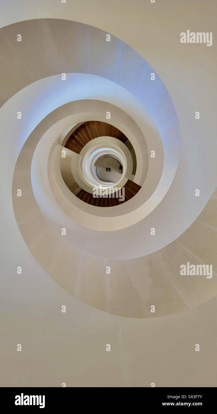 Spiral staircase gehry building Stock Photo - Alamy