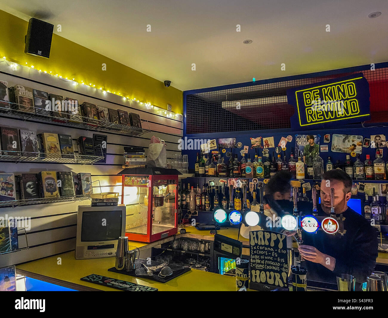 Blockbuster videos themed bar, Manchester Stock Photo - Alamy Blockbuster videos themed bar, Manchester Stock Photo - Alamy