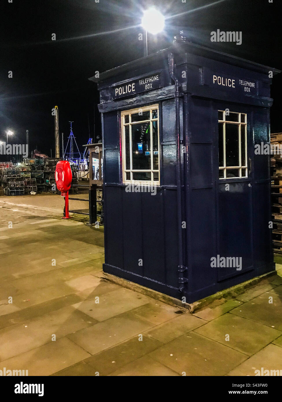 Doctor Who police box, Scarborough Stock Photo - Alamy