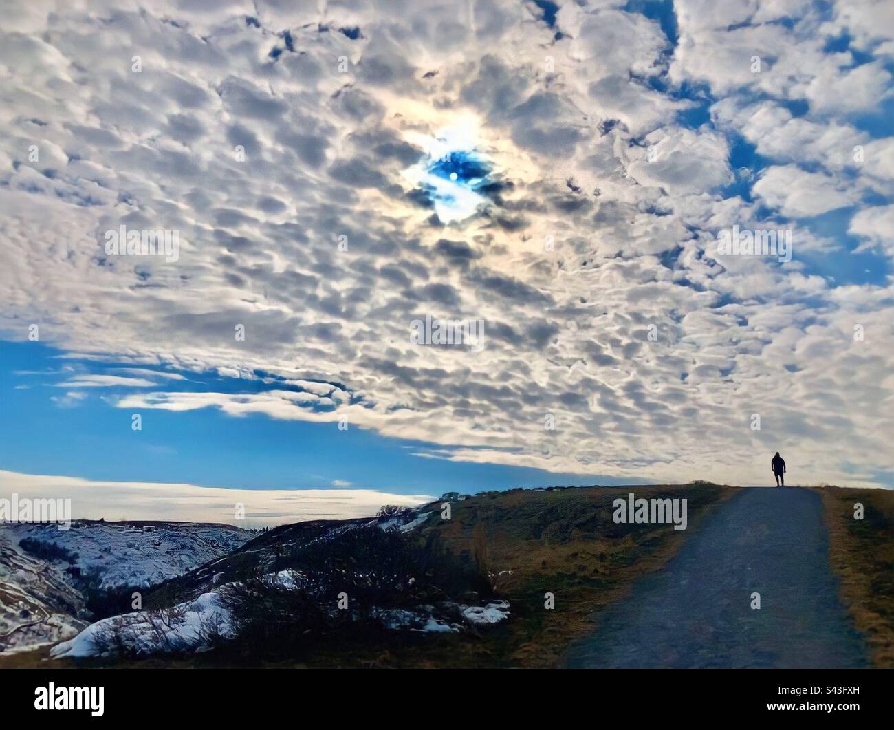 Stratus Clouds over the Coulees in Lethbridge AB Stock Photo - Alamy