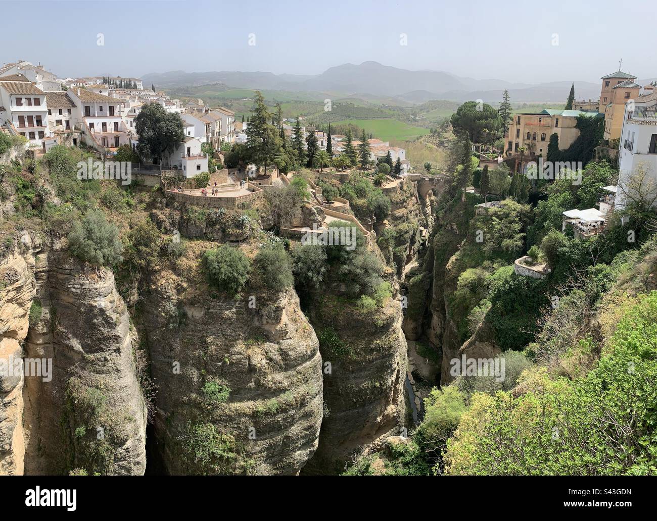 View of Ronda from the new bridge Stock Photo - Alamy