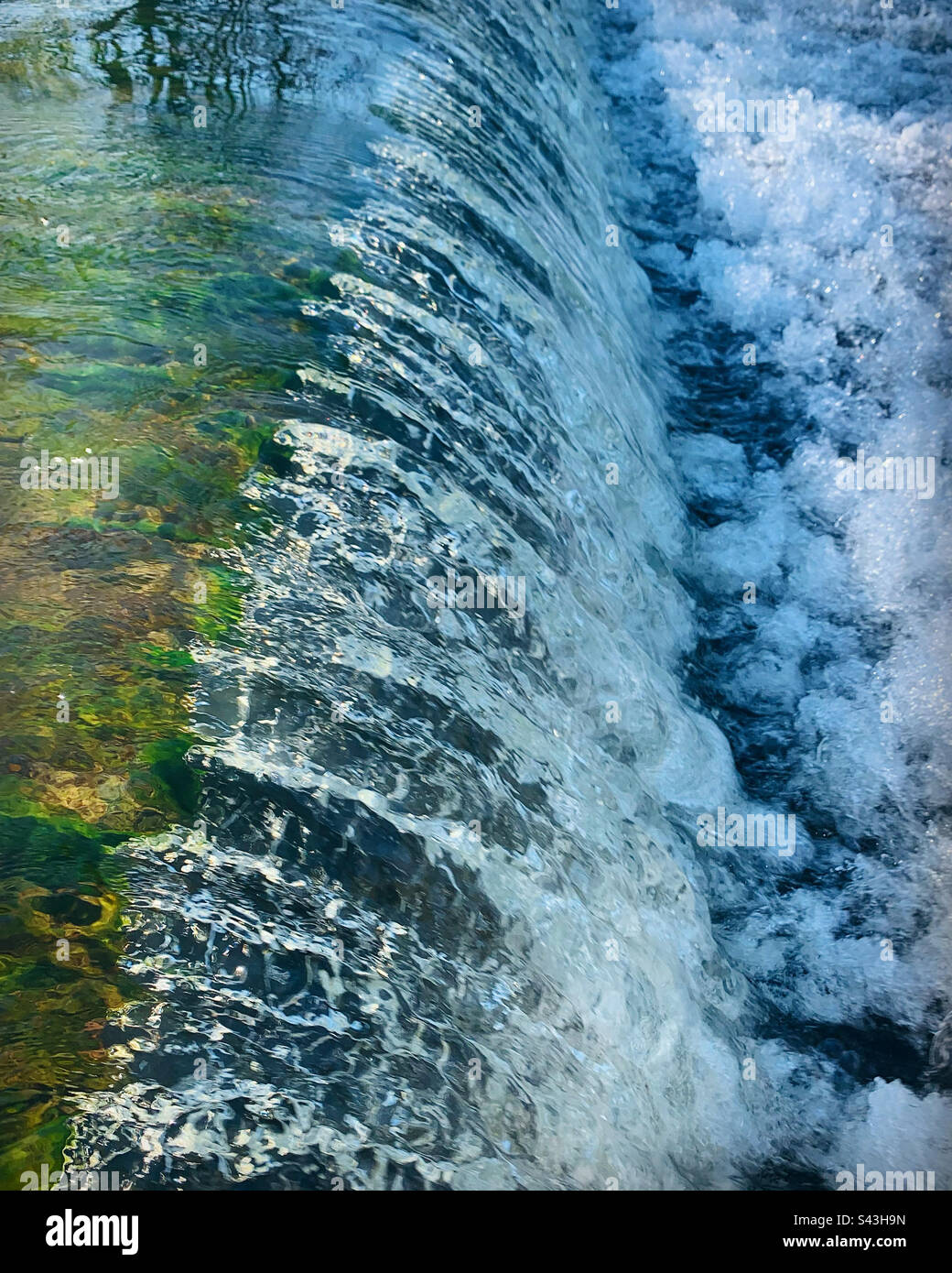 A Tumbling Weir Stock Photo - Alamy