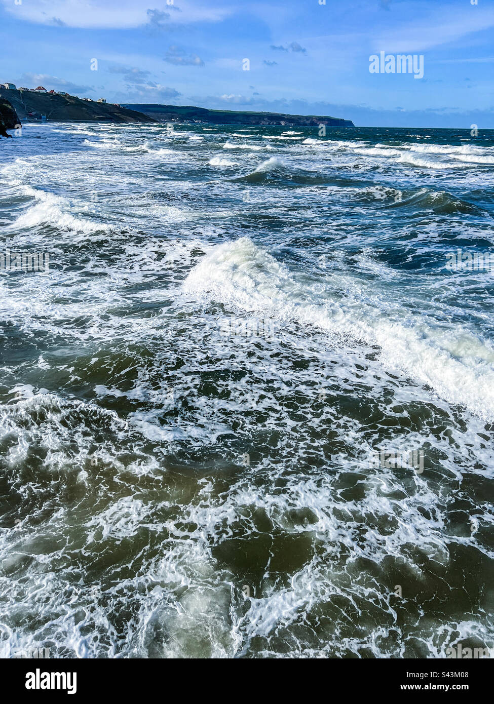 North Sea at Whitby harbour Stock Photo - Alamy