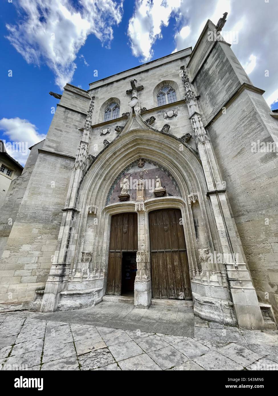 French church door Stock Photo - Alamy