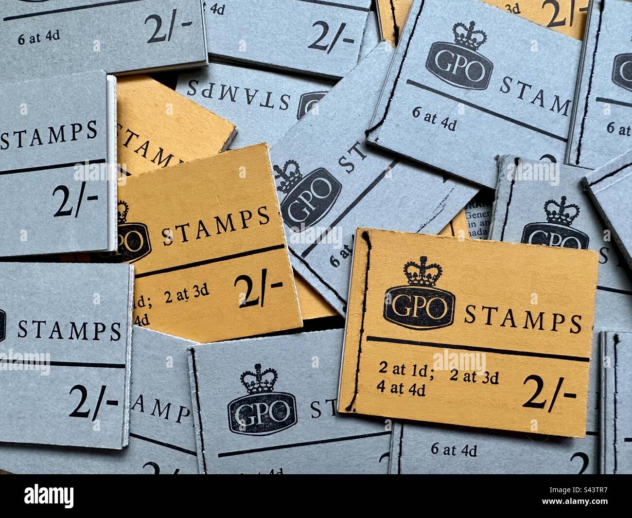 Vintage stamp booklets Stock Photo - Alamy