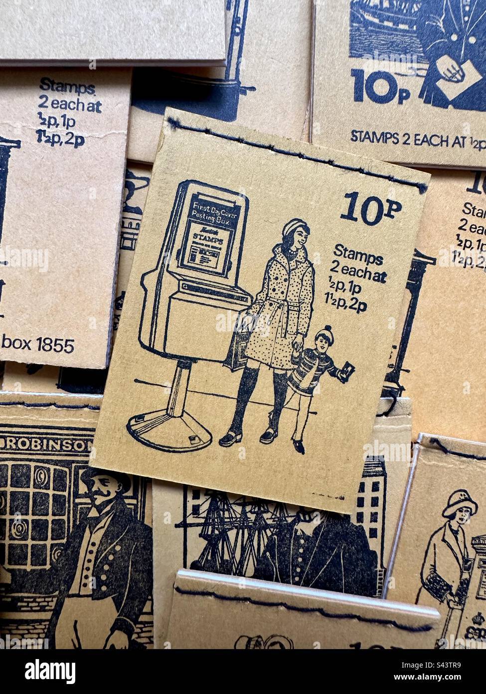 Vintage stamp booklets editorial image Stock Photo - Alamy