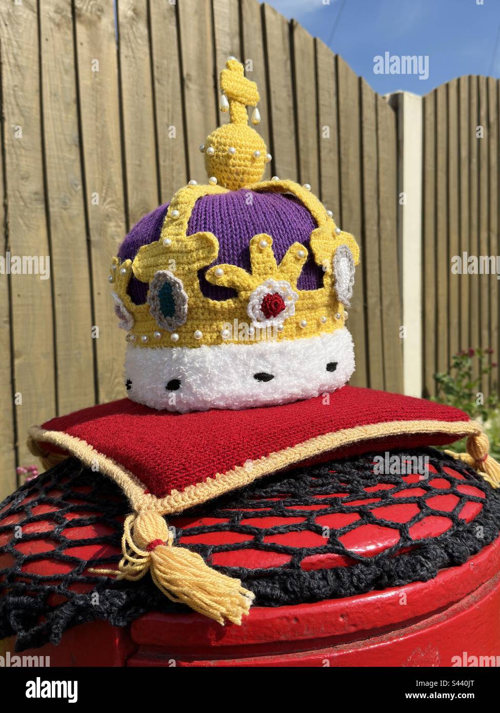 A yarn bomber’s creation for the King’s coronation in the form of a ...