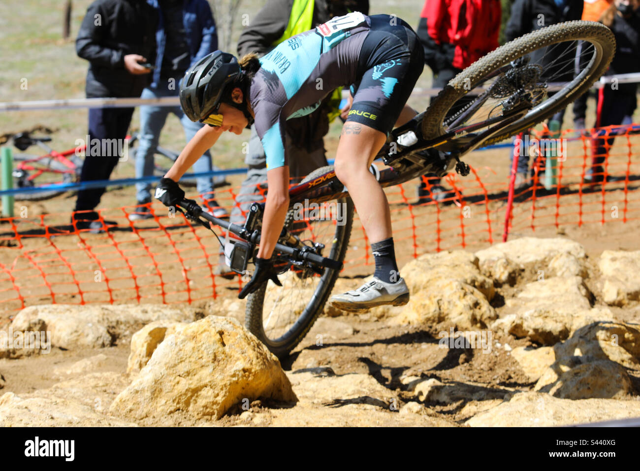Mountain bike crash Stock Photo - Alamy