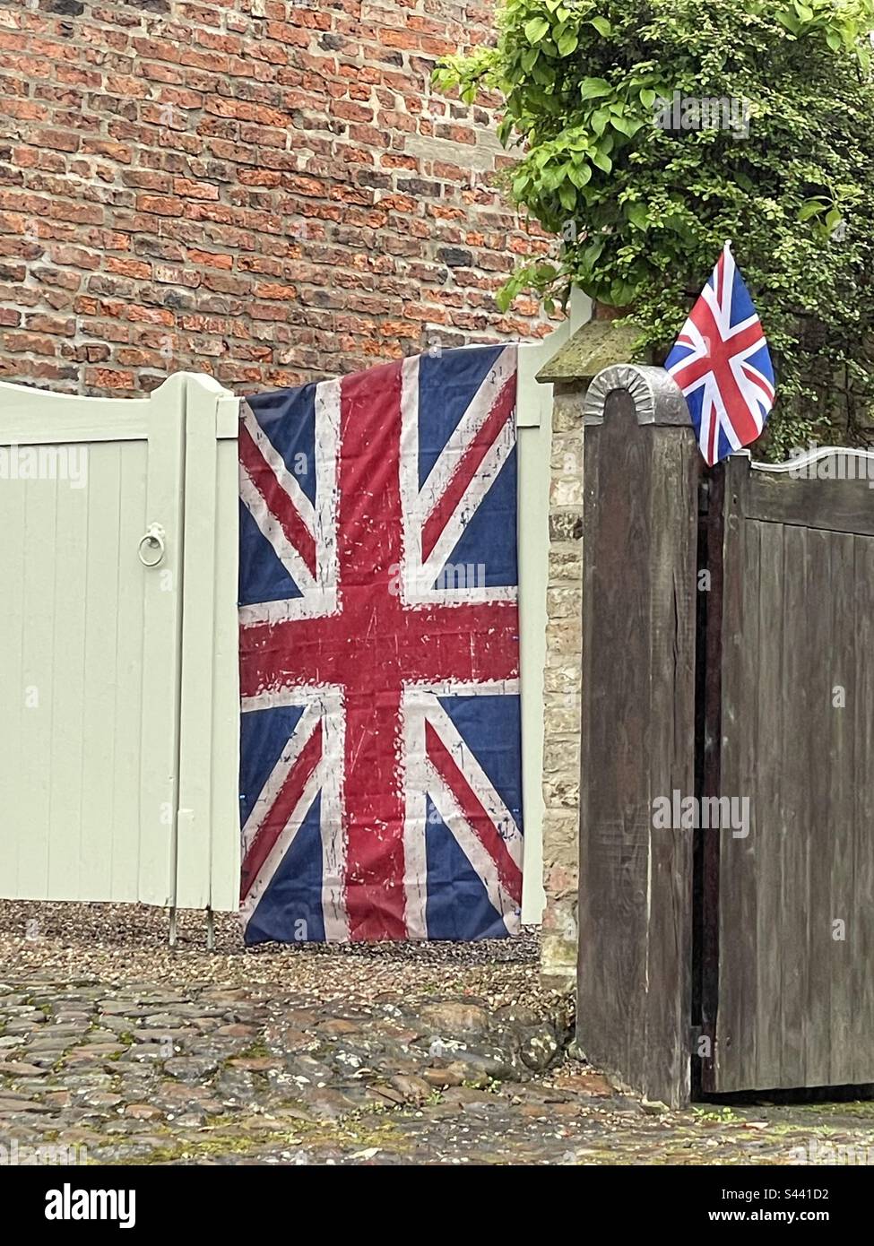 Coronation display on Crayke Village High Street in North Yorkshire ...