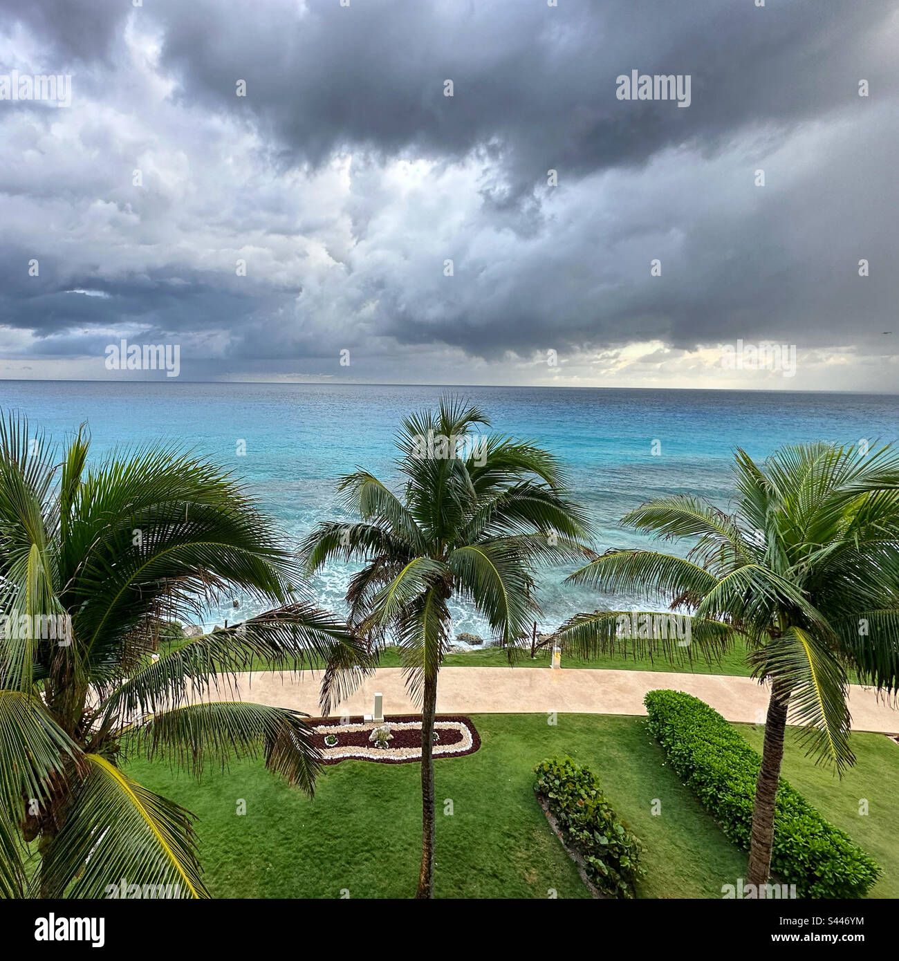 February, 2023, View from the Pyramid Building during a rainstorm ...