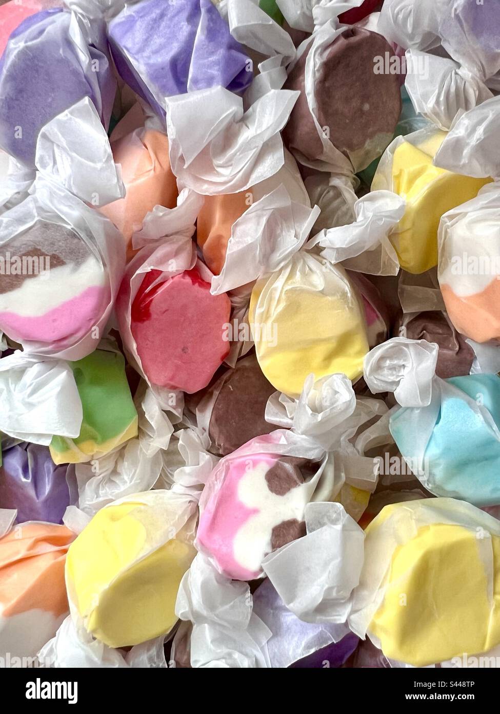 Full frame of salt water taffy Stock Photo - Alamy