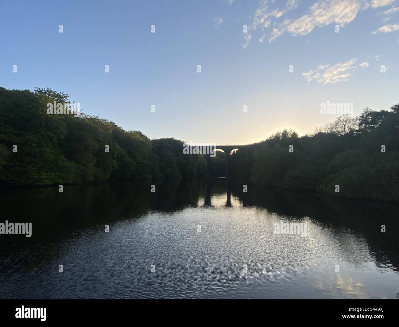 May 2023 View of the Viaduct at Wayoh reservoir Edgworth, Lancashire ...