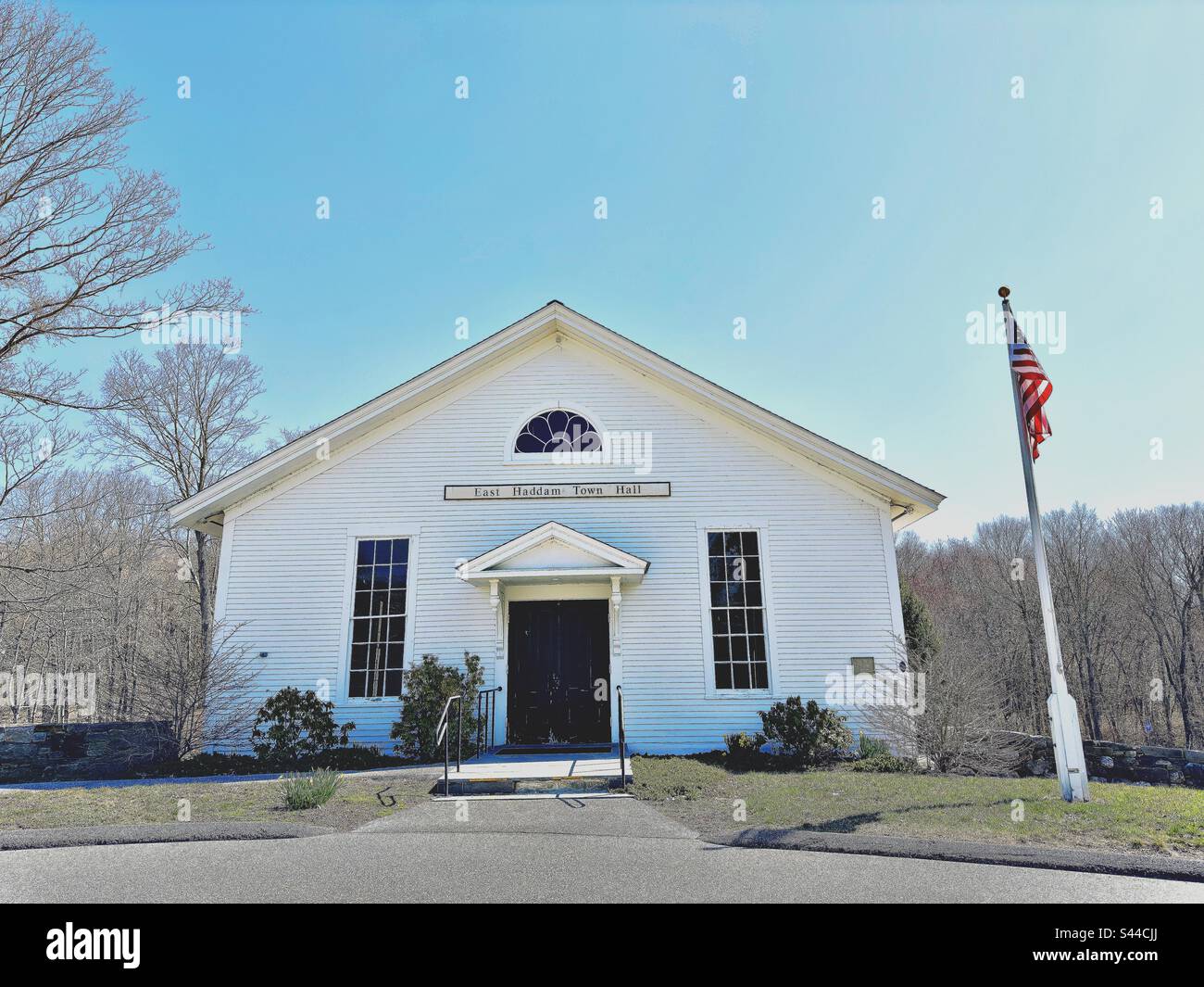 East Haddam, Connecticut, USA: exterior of East Haddam Town Hall ...