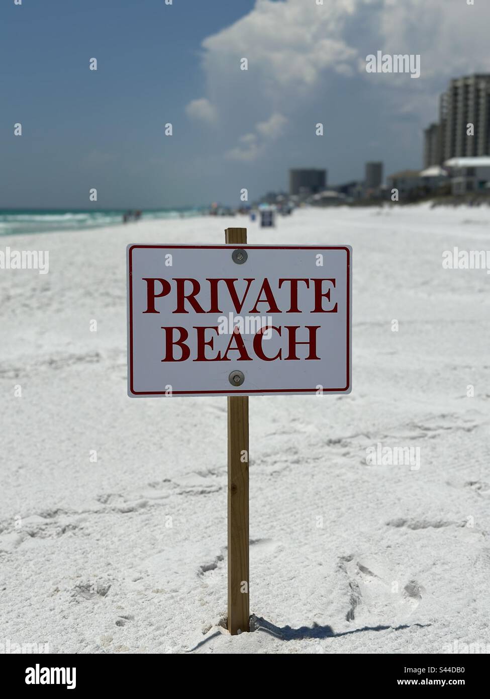 Private Beach sign Stock Photo - Alamy