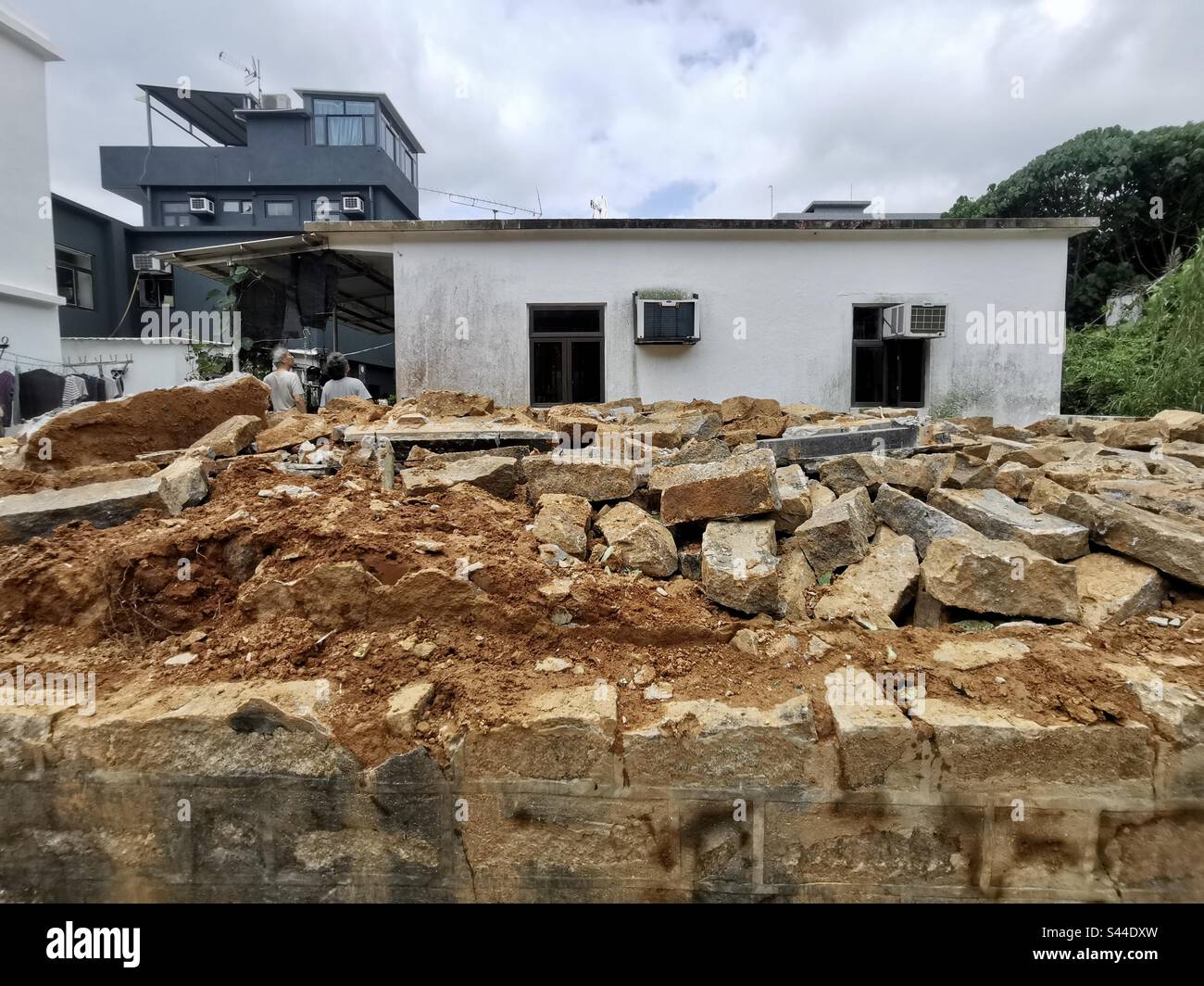 Re-construction of an old house on Lamma island in Hong Kong Stock ...