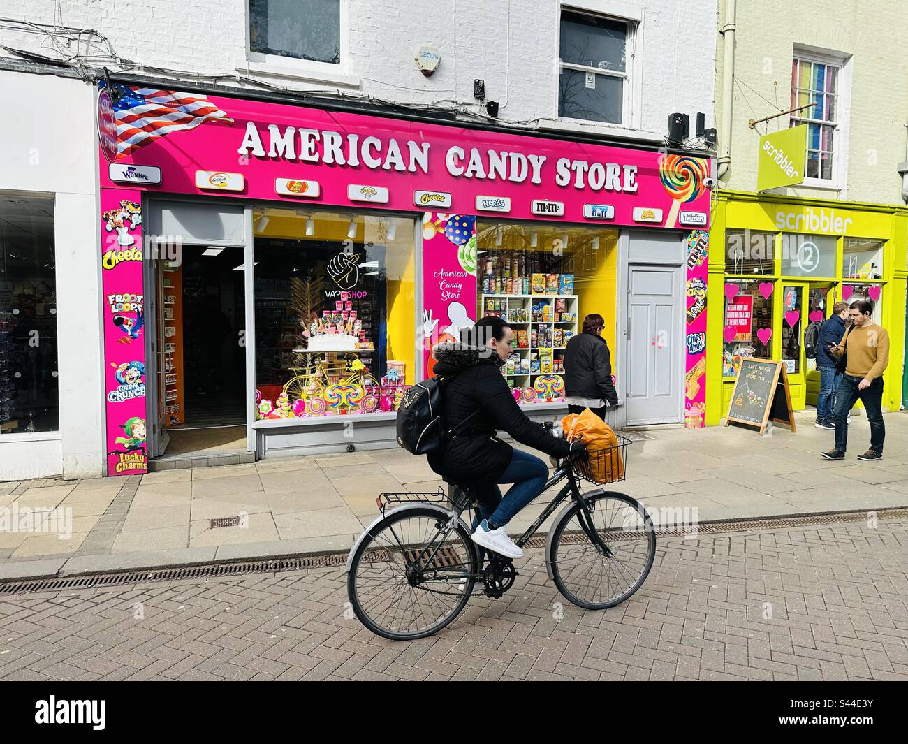 American candy store on Market Street in Cambridge Stock Photo Alamy