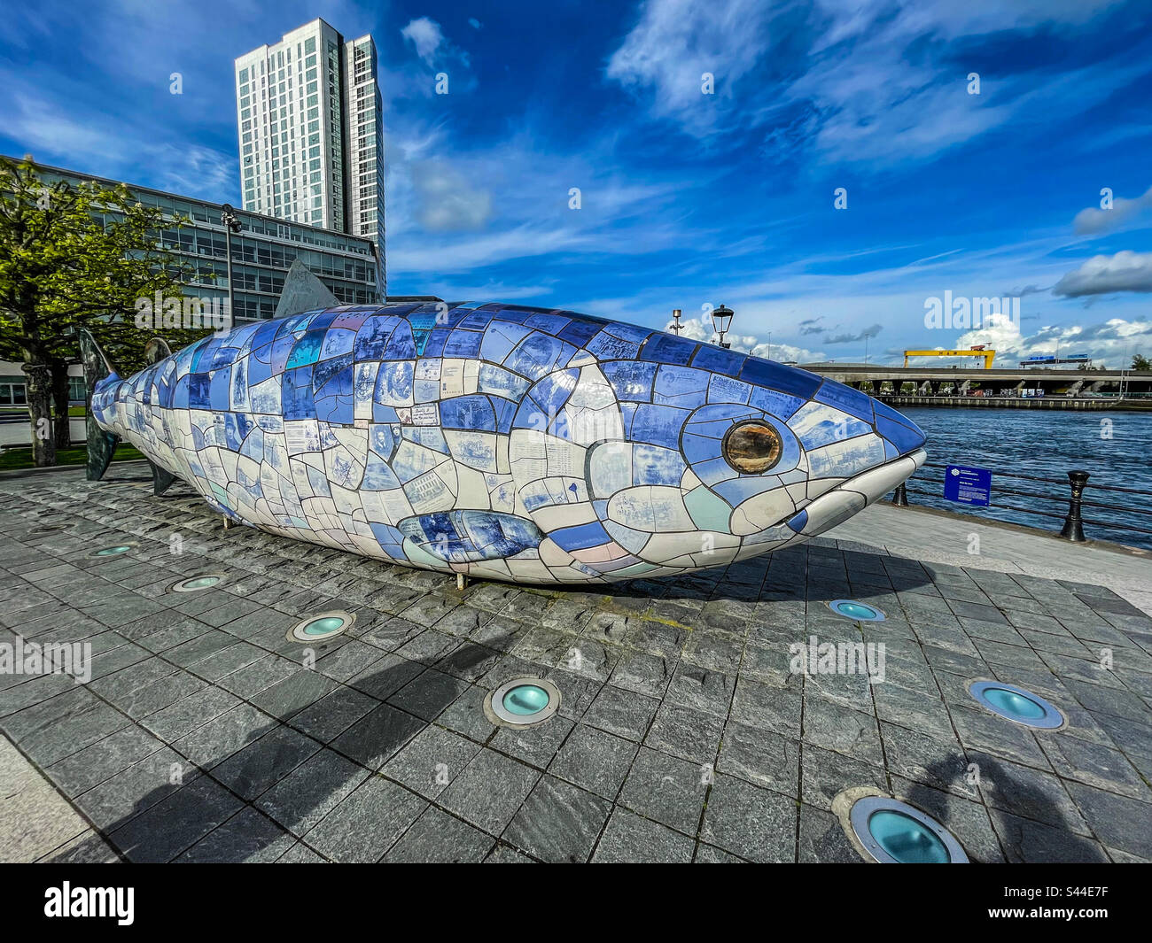 The big fish, Belfast Stock Photo - Alamy