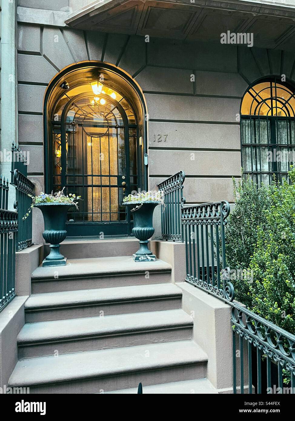 Well-kept front entrance and stairs on our historic brownstone on E ...